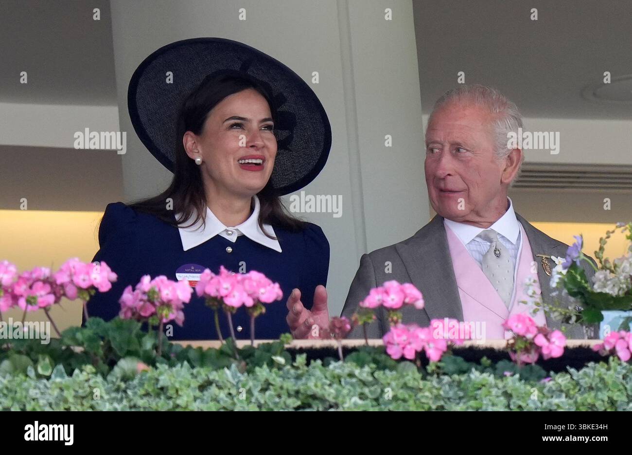 Lady Frederick Windsor and King Charles III before watching the ...