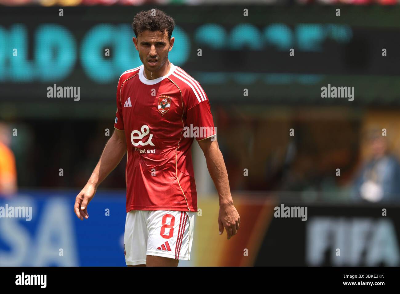 New Jersey, USA. 19th June, 2025. Hamdy Fathy of Al Ahly FC looks on ...