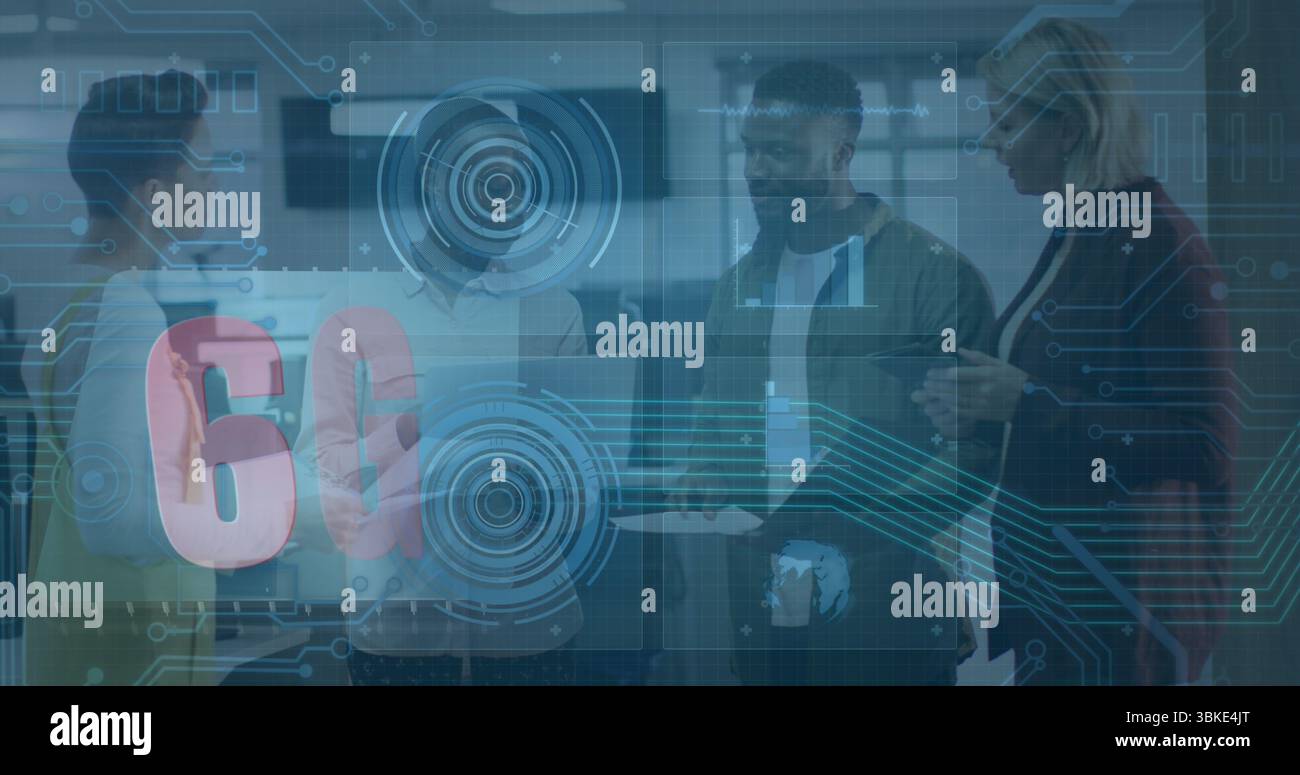 Collaborating professionals using tech hi-res stock photography and ...