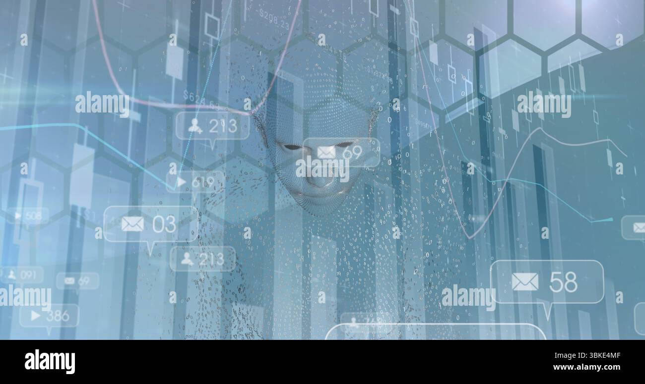 Stylized line chart floating over hi-res stock photography and images - Alamy