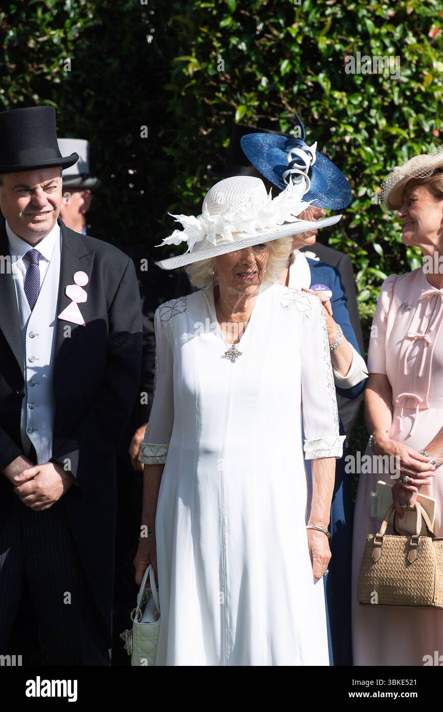 Queen Camilla was at Day Four of Royal Ascot today at Ascot Racecourse ...
