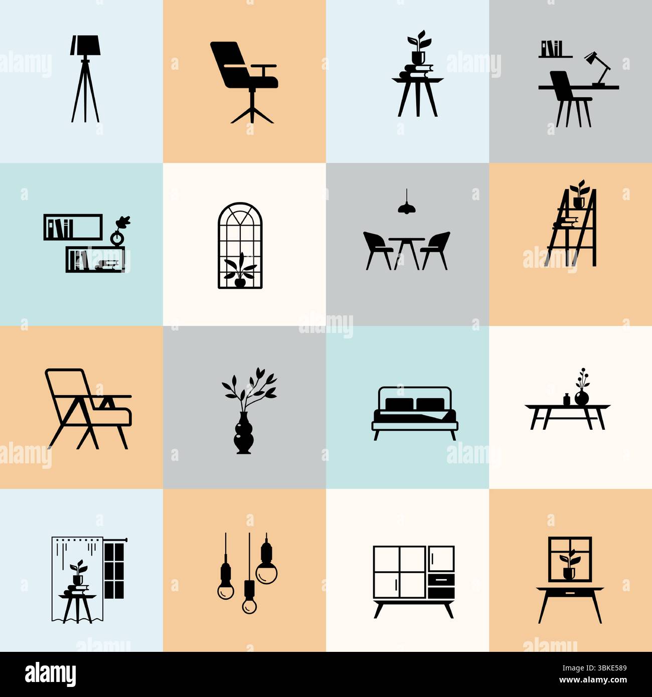 Colorful set icons elements Stock Vector Images - Alamy