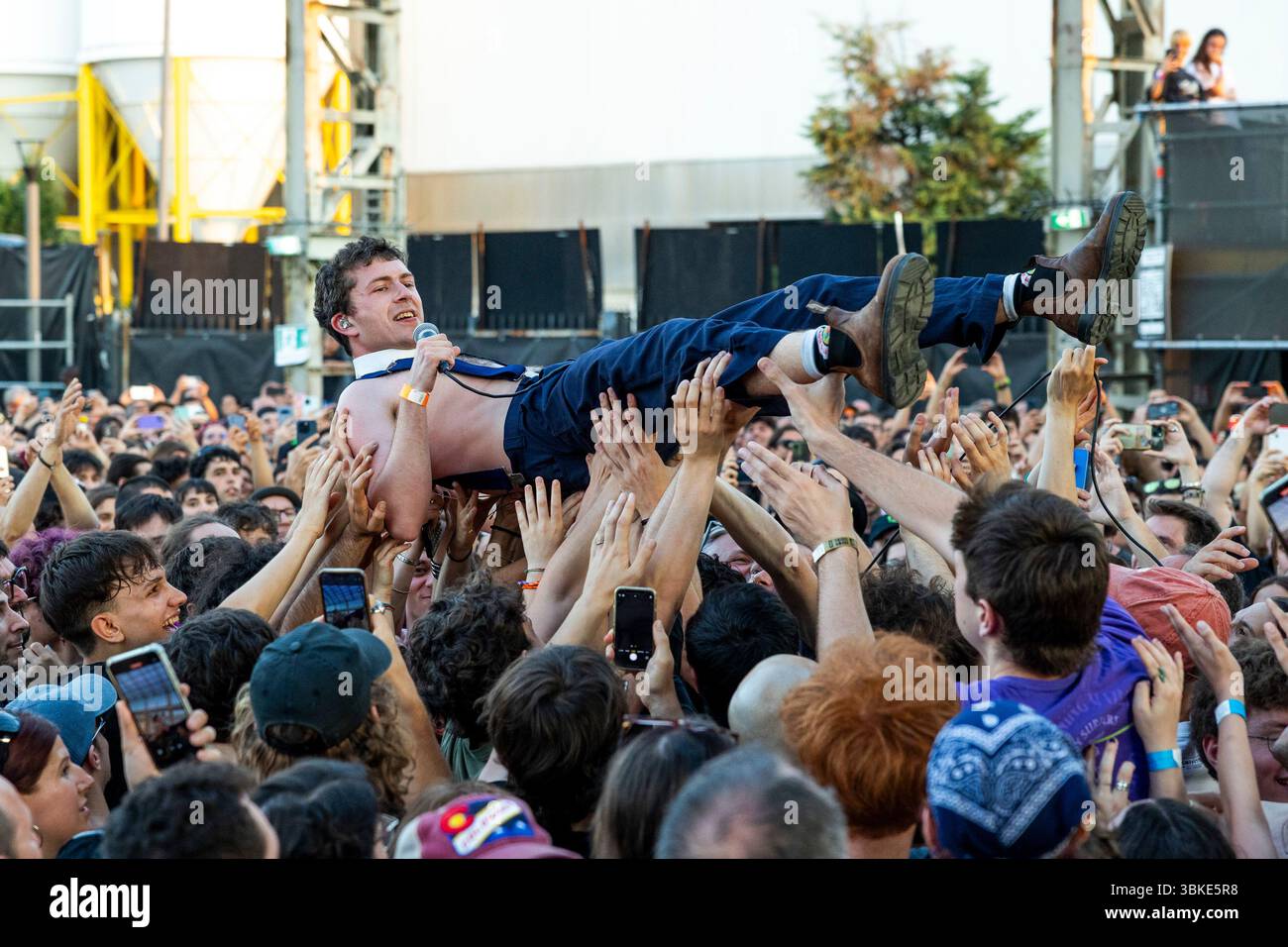 Milano, Italy. 19th June, 2025. Charlie Steen of Shame performs live at ...