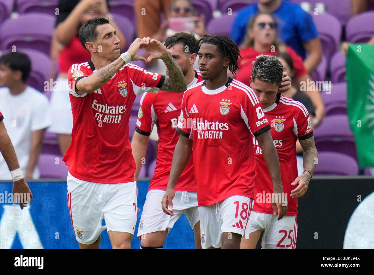 Benfica players celebrate opening goal during the Club World Cup Group ...