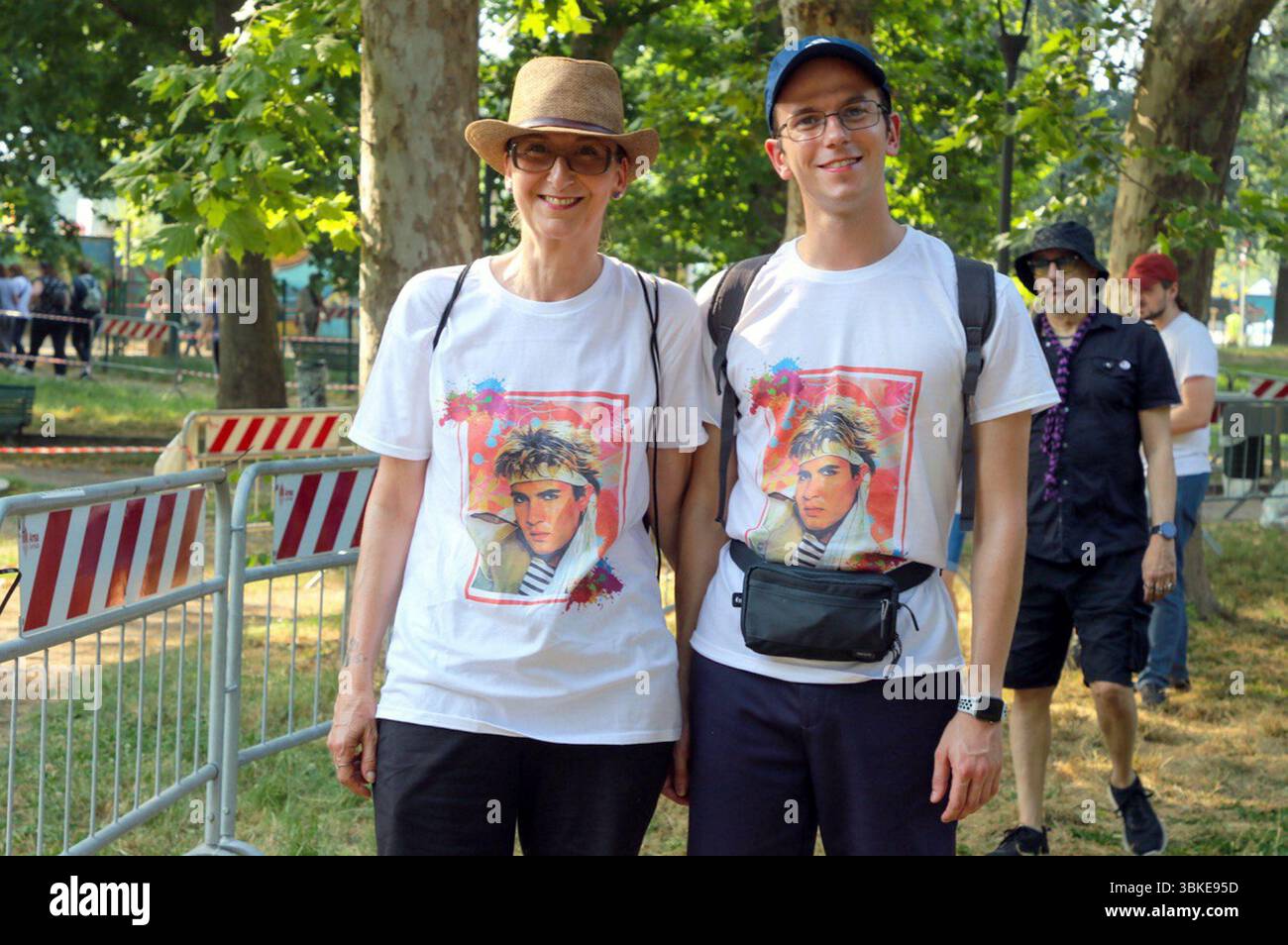 Milan, Italy. 20th June, 2025. Milan, Ippodromo snai San Siro, people ...