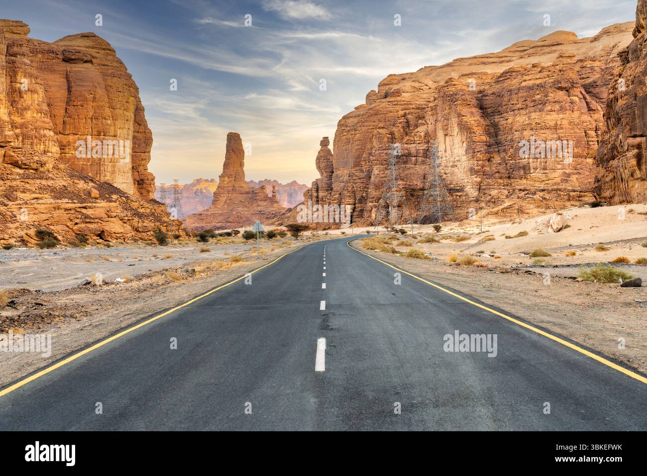 Scenic road to Harrat Viewpoint. A captivating journey towards stunning ...