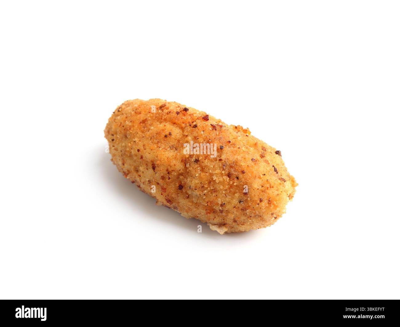 One tasty fried croquette isolated on white Stock Photo - Alamy