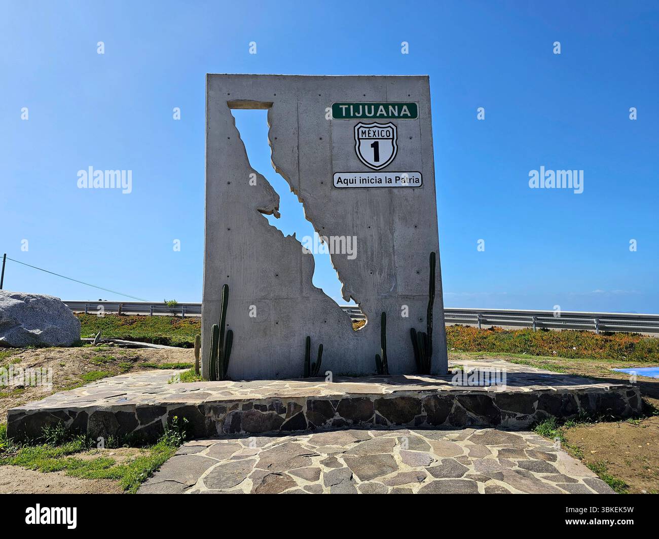 Tijuana, Baja California, Mexico - Mar 15, 2025: Sign for the start of ...