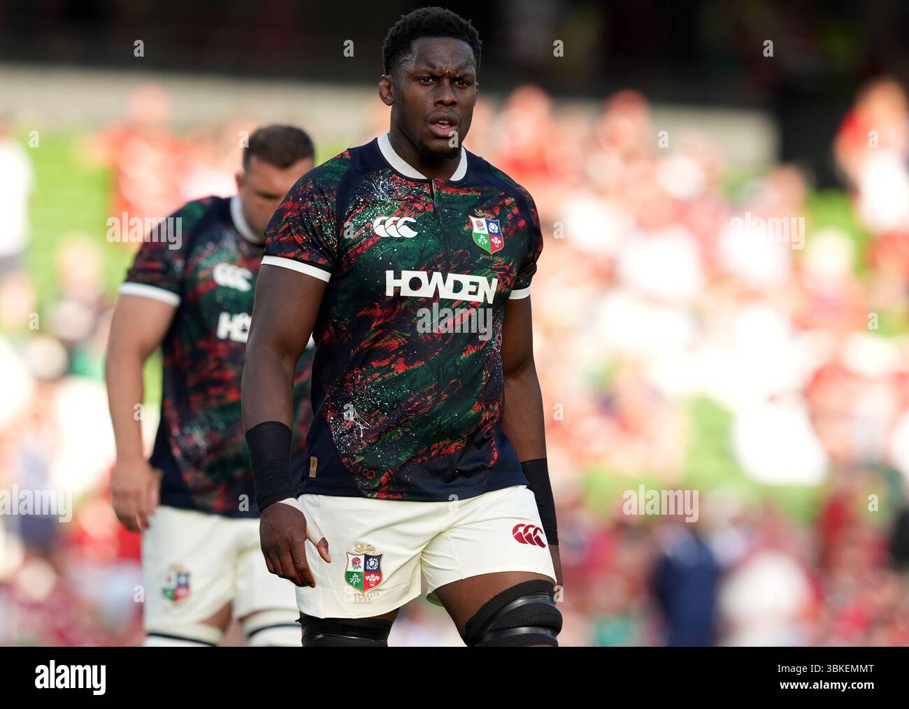 British and Irish Lions' Maro Itoje warming up ahead of the Lions 1888 ...