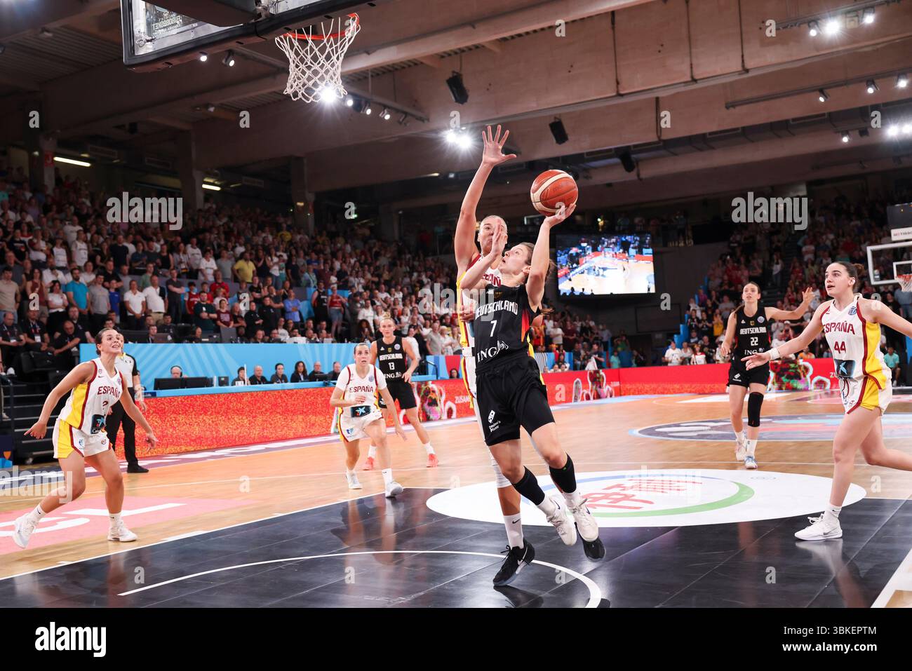 20 June 2025, Hamburg: Basketball, Women: European Championship, Spain ...