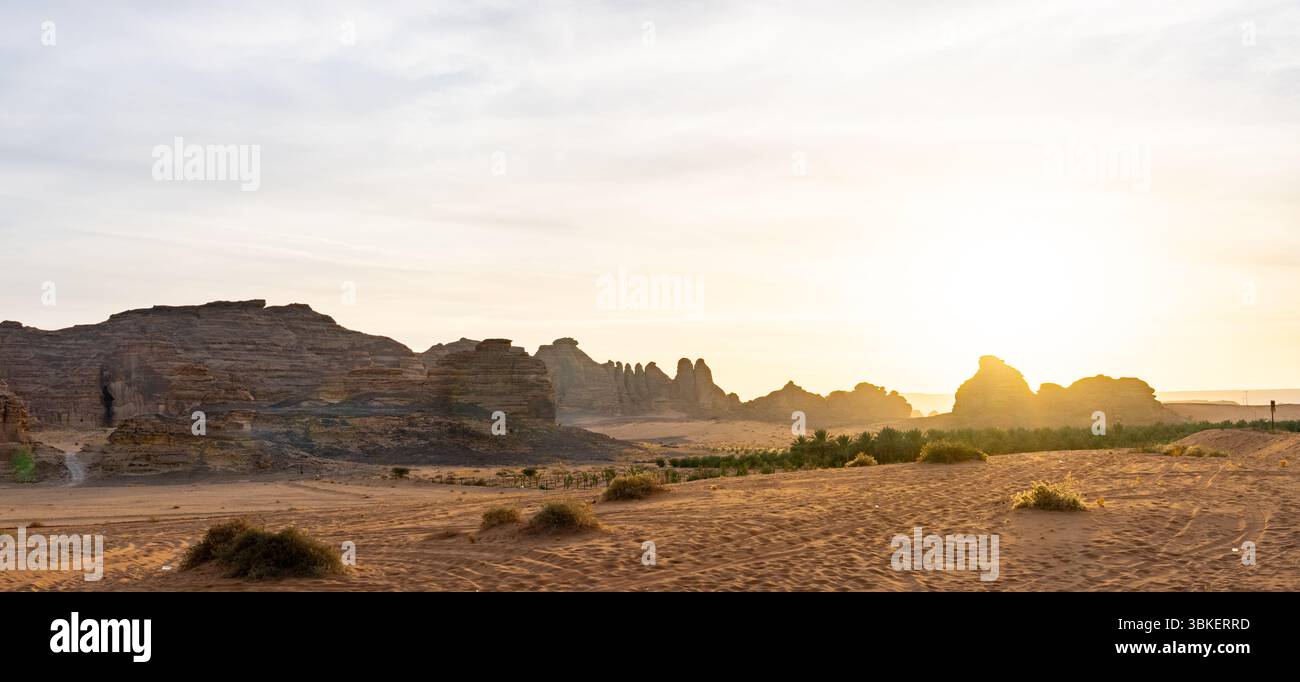 Drive on the beautiful scenic road between Riyadh and AlUla, through a ...