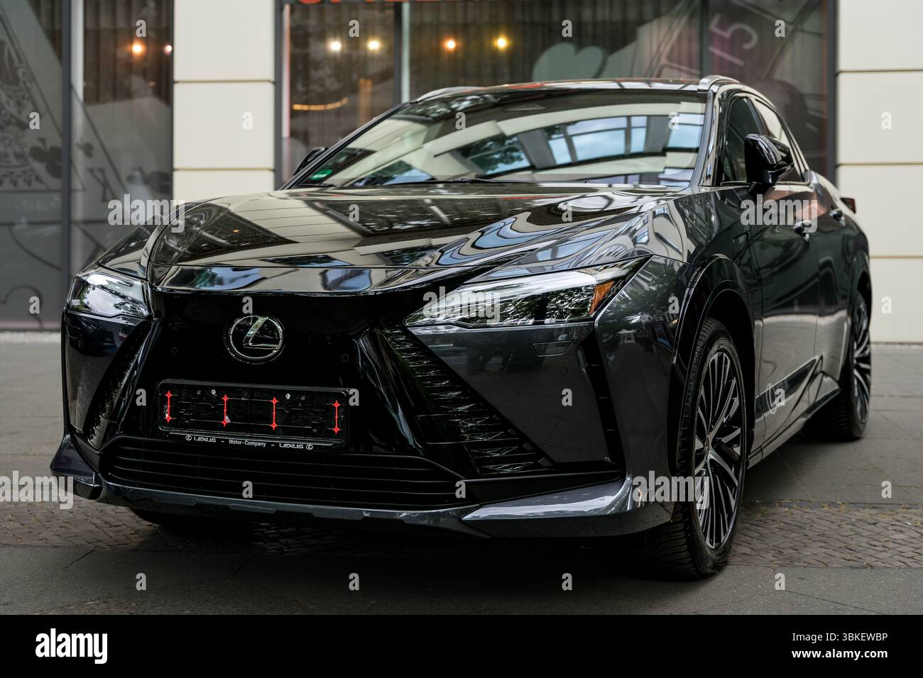 BERLIN – MAY 10, 2025: Premium electric SUV Lexus RZ450e with DIRECT4 ...