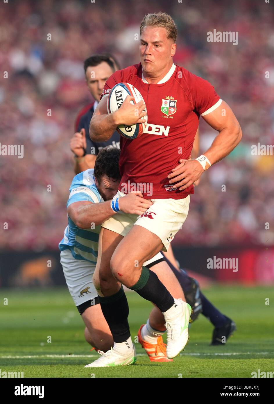 British and Irish Lions' Duhan van der Merwe during the Lions 1888 Cup ...