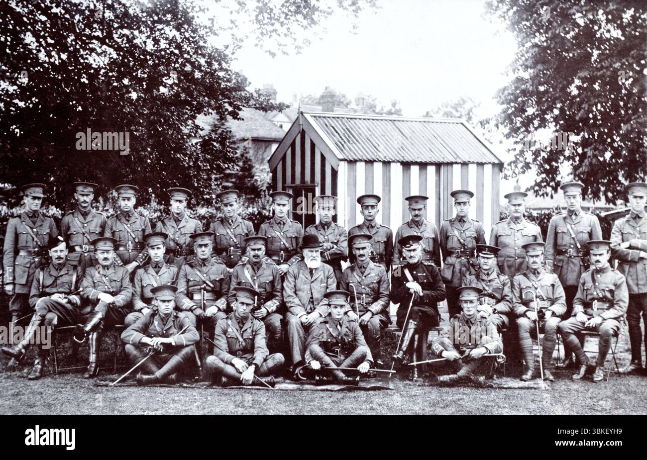 Officers from a battalion of the Suffolk Rgiment, 1913 Stock Photo - Alamy