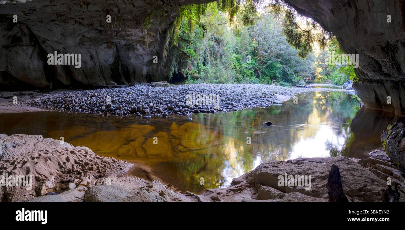 Panoramic photograph of Moria Gate, an arch on the Opara River near ...
