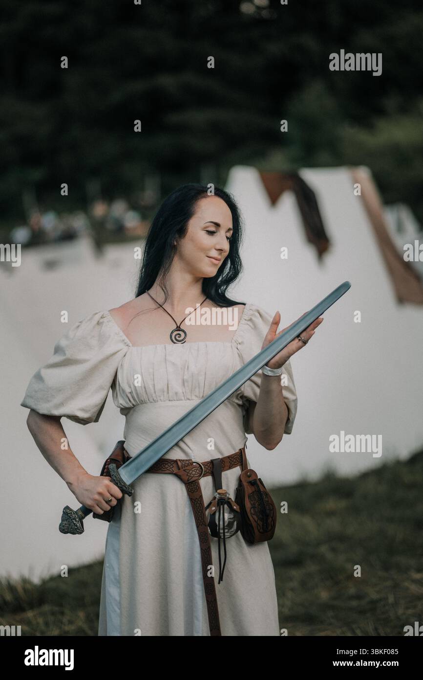 Warrior traditional armor weapon hi-res stock photography and images ...