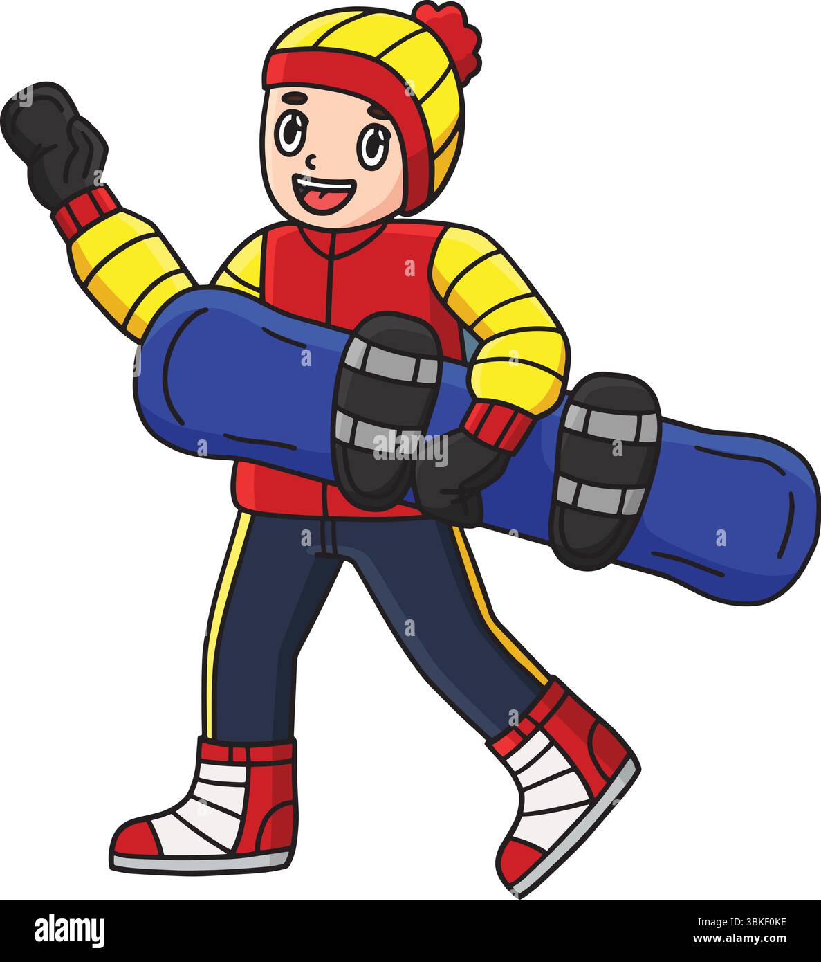 Snowboarding Boy Carrying Snowboard Clipart Stock Vector Image & Art ...