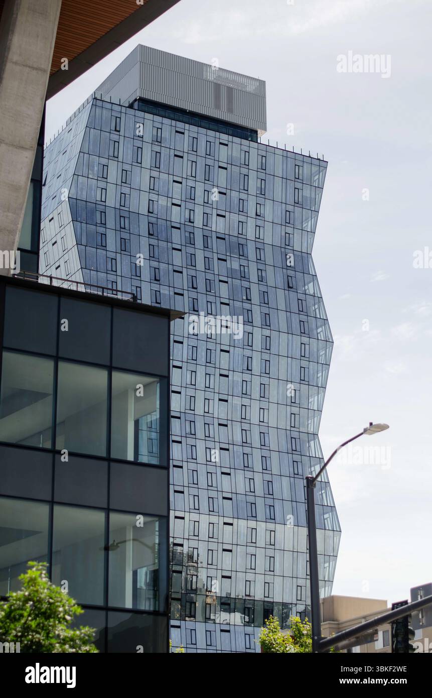 Glass buildings throughout the streets of downtown Seattle Stock Photo ...