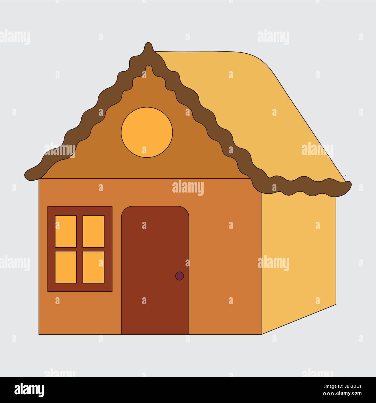 Hut or small village house. vector art design and EPS file Stock Vector ...