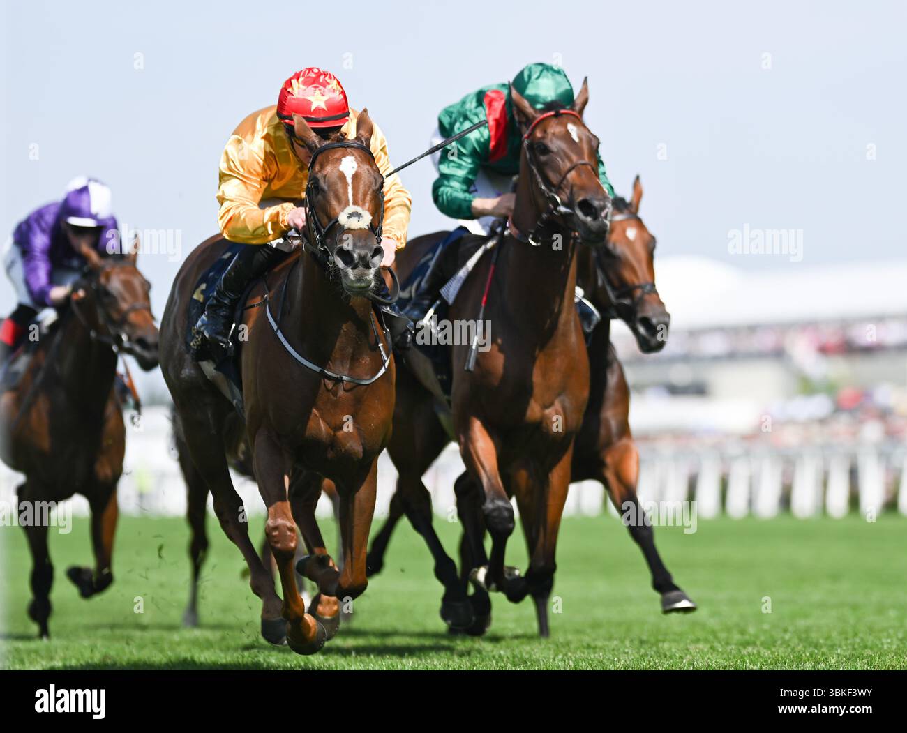 Cercene ridden by Gary Carroll wins the Coronation Stakes during Royal ...