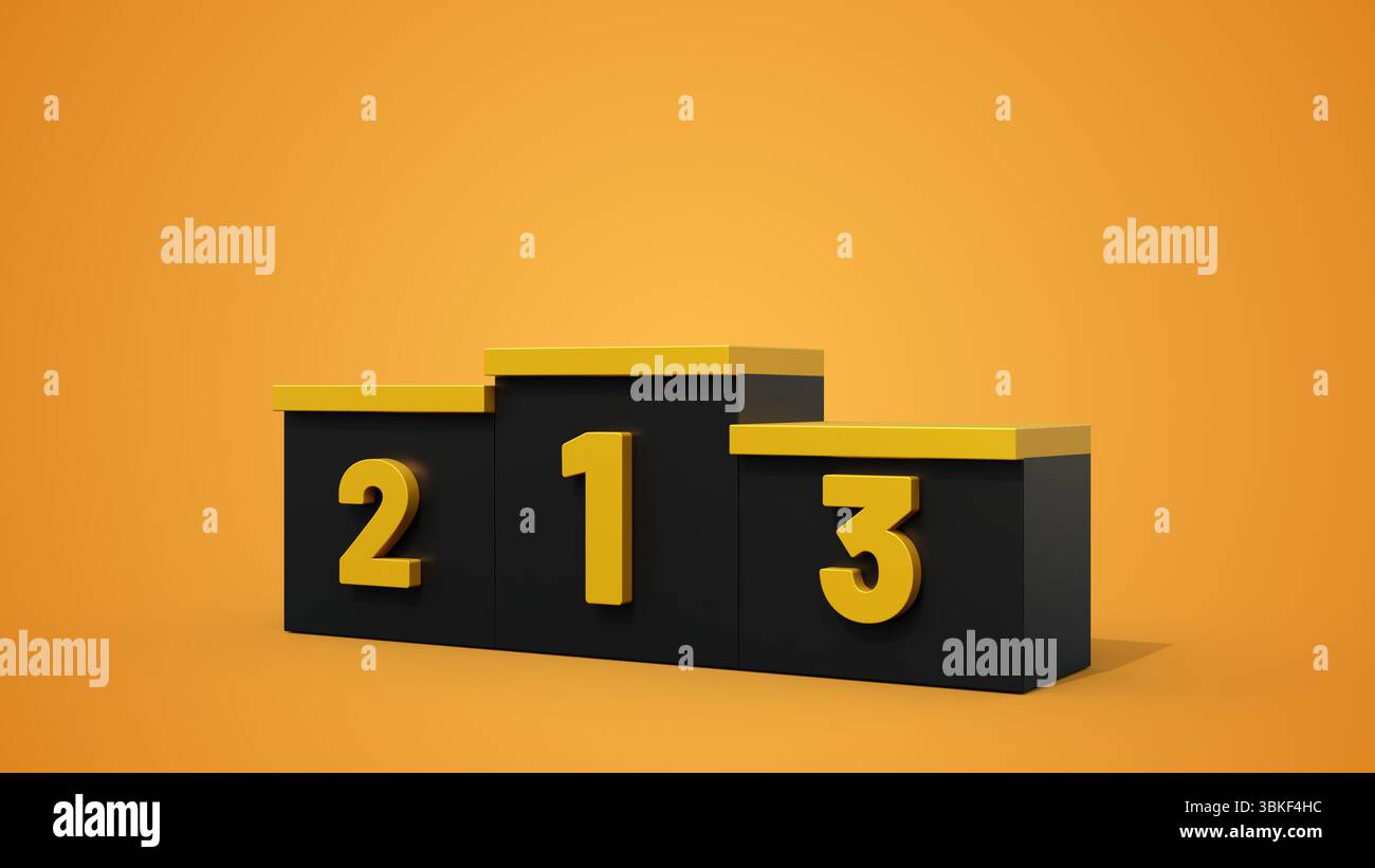 Award pedestal for first, second, third place. Empty winner podium on ...