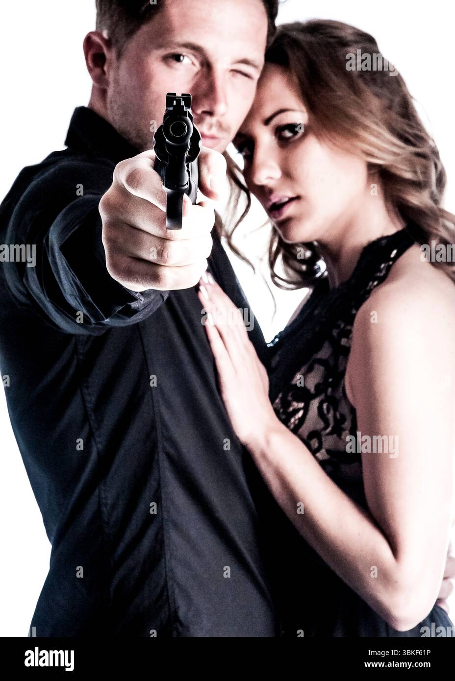 Man pointing gun hi-res stock photography and images - Alamy