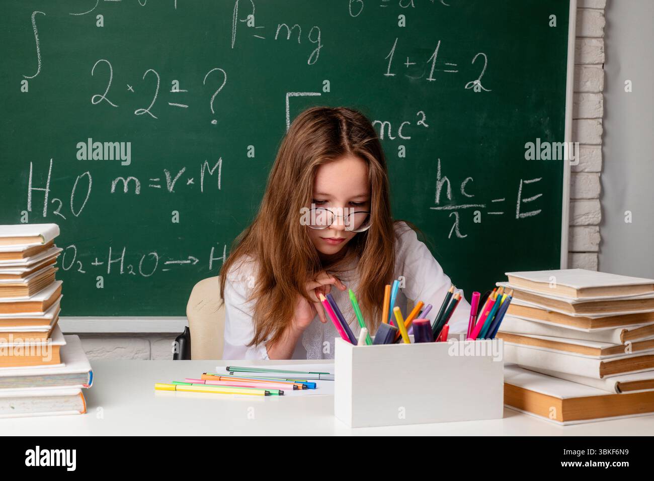 Schoolgirl. Schoolkid or preschooler. Back to school. School girl ...