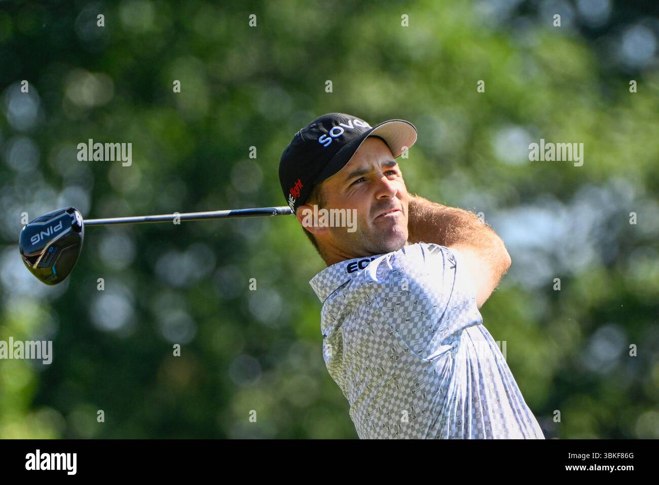 CROMWELL, CT - JUNE 20: Denny McCarthy (USA) watches his tee shot on 1 ...