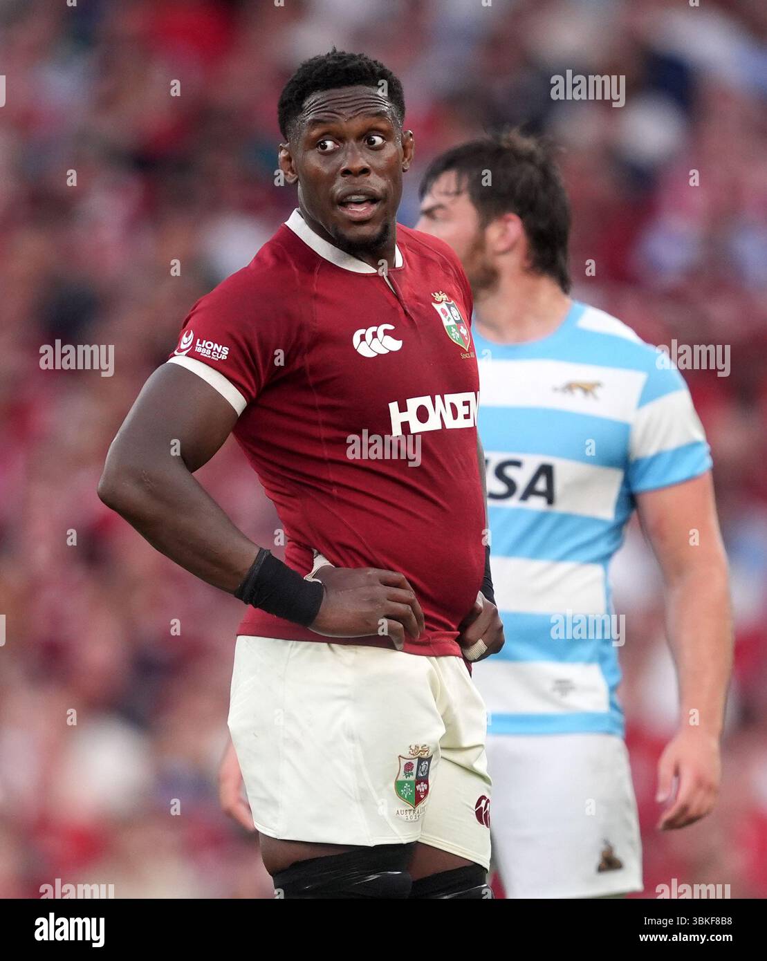 British and Irish Lions' Maro Itoje during the Lions 1888 Cup match at ...