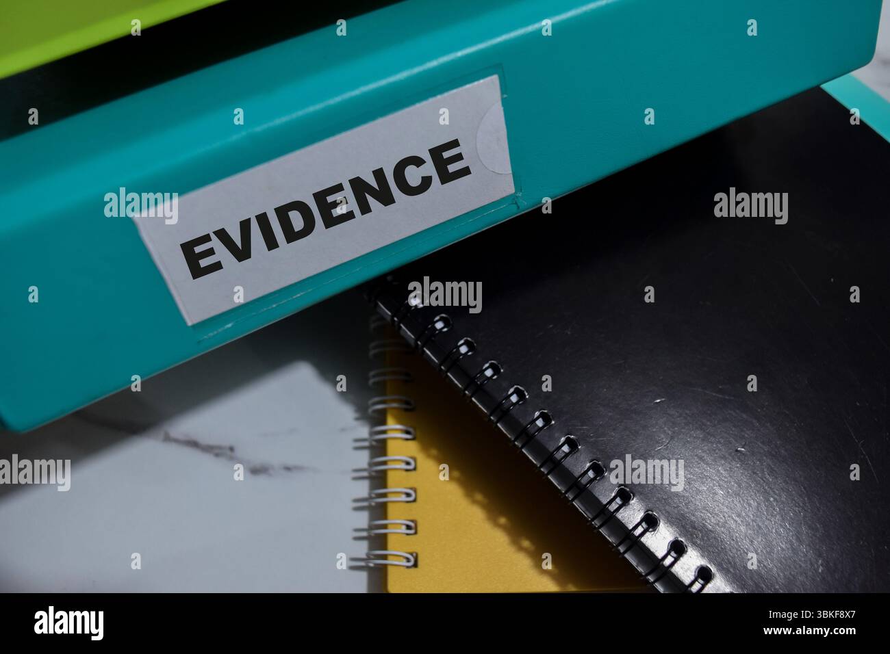 folders with the label Evidence. Business management concept Stock ...