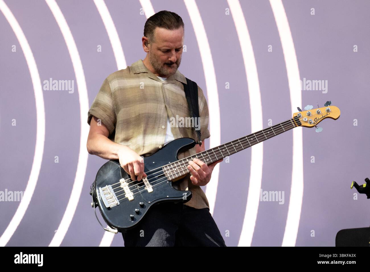 Thetford, UK, 20 June, 2025. The Script in concert. Pictured left to ...