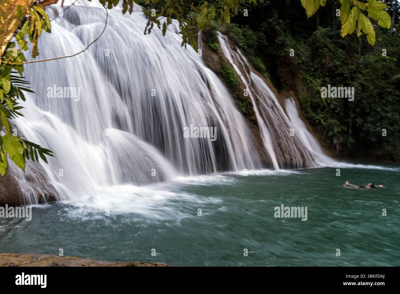 Swallow Waterfalls, Lacanjá River, Chiapas, Mexico Stock Photo - Alamy