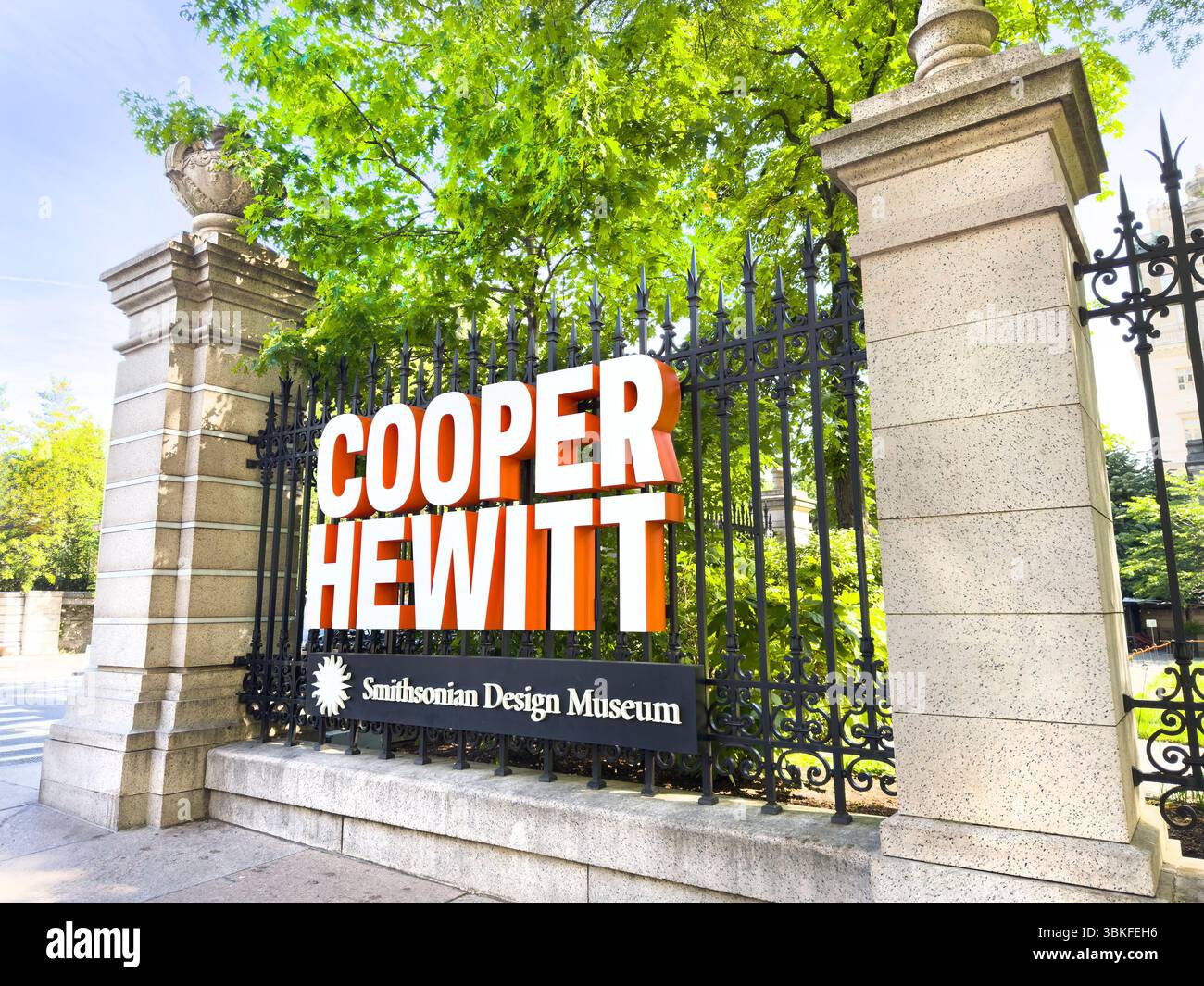 Cooper Hewitt, Smithsonian Design Museum, museum name on wrought iron ...