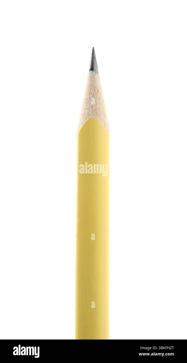One sharp graphite pencil isolated on white Stock Photo - Alamy