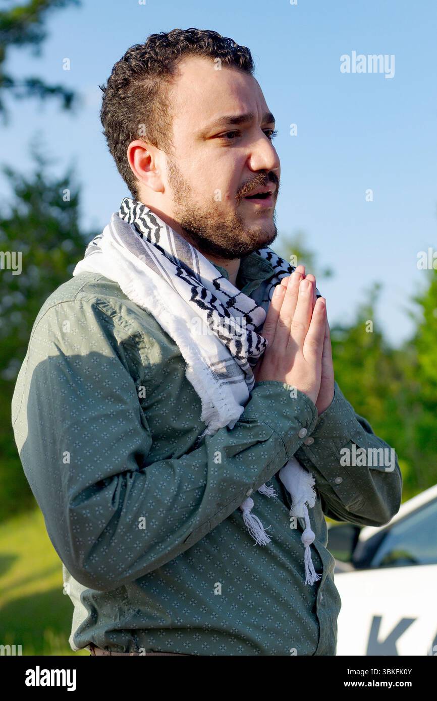 Palestinian activist Mahmoud Khalil speaks after his release from ...