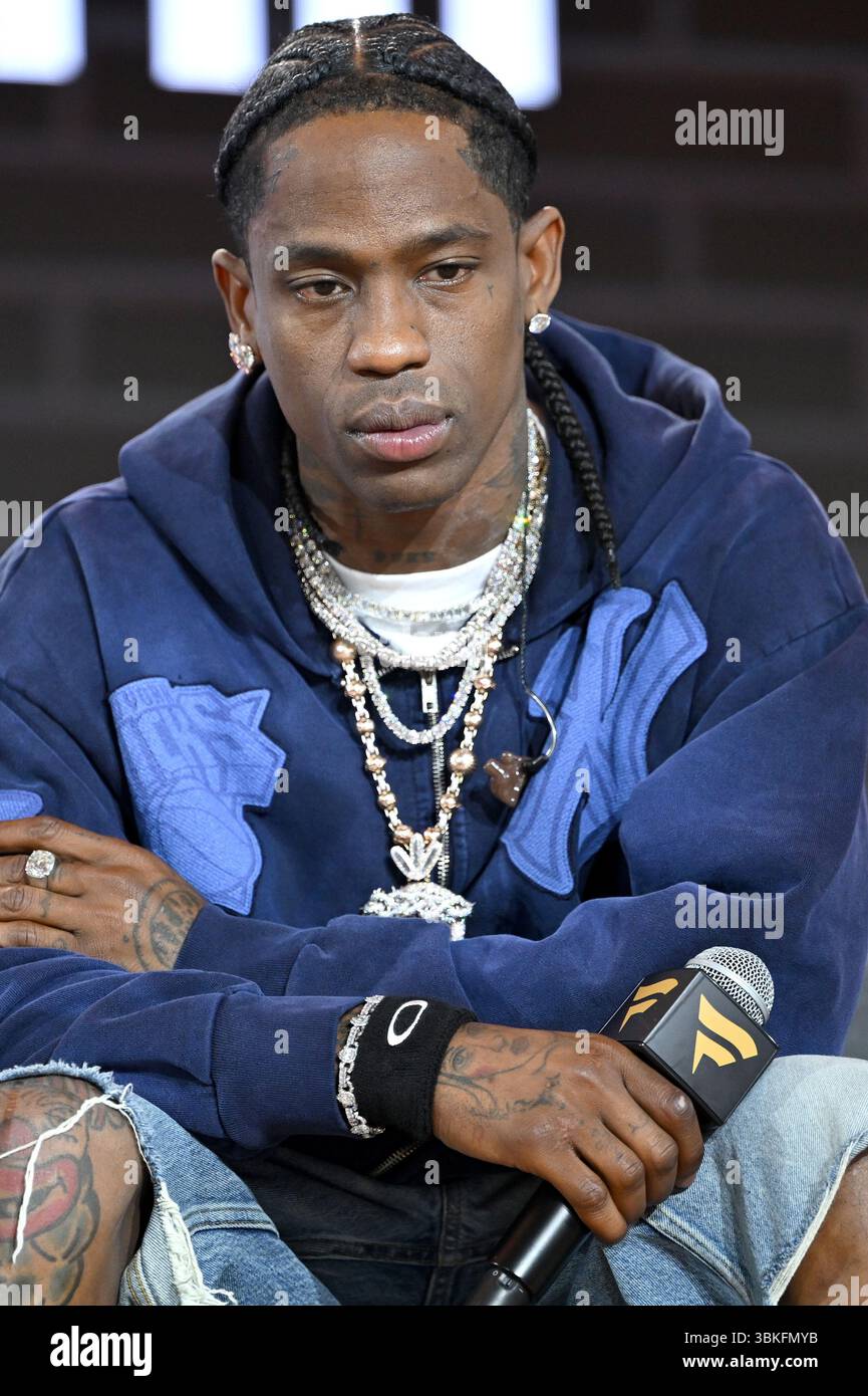 New York, USA. 20th June, 2025. Rapper Travis Scott attends day 1 of ...