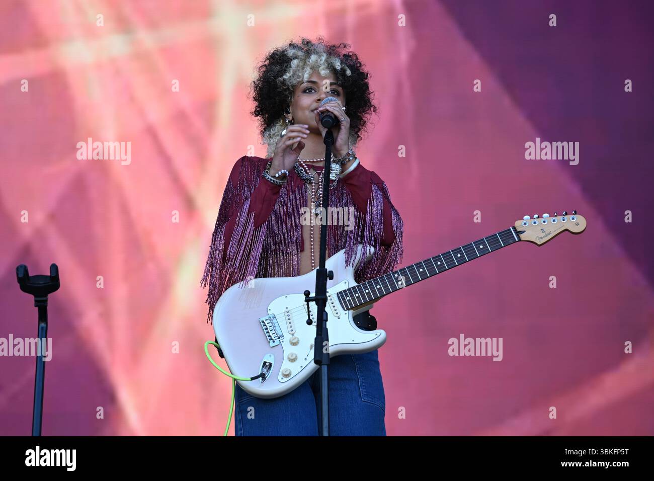 Prague, Czech Republic. 20th June, 2025. Alt-pop musician Nadia Ahmed ...
