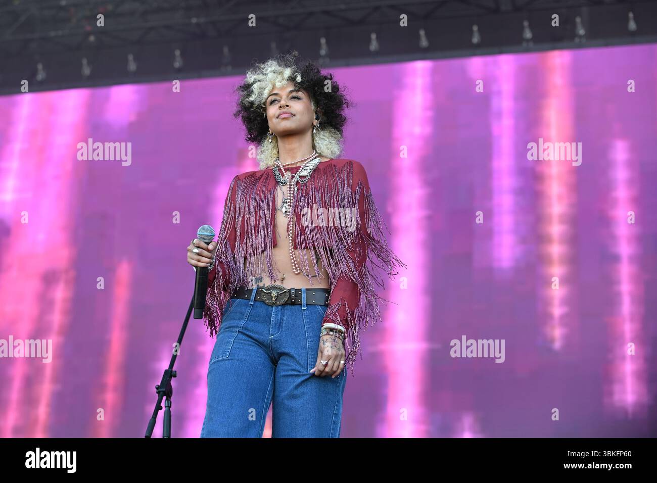 Prague, Czech Republic. 20th June, 2025. Alt-pop musician Nadia Ahmed ...