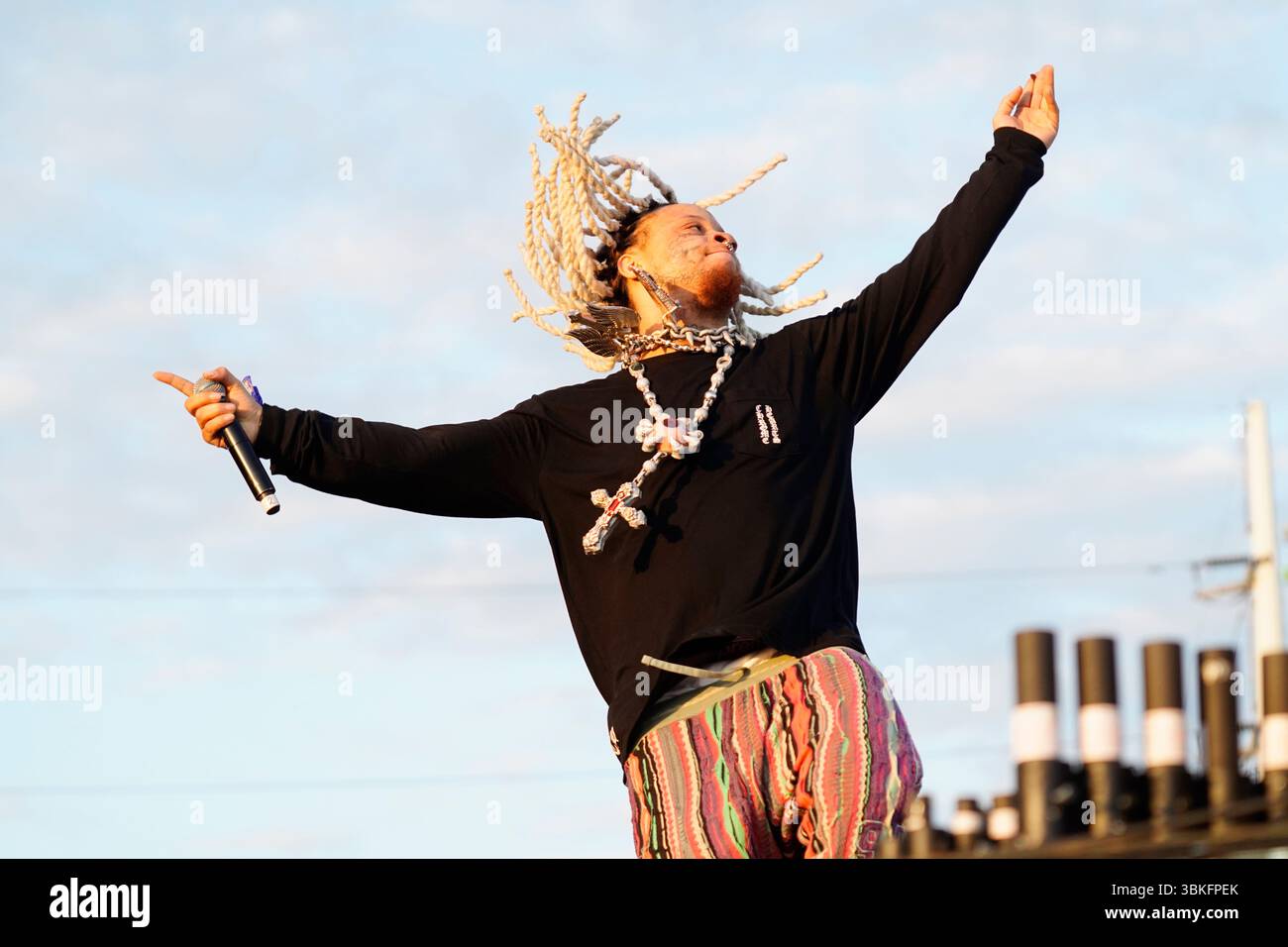 Trippie Redd performs during the Summer Smash Music Festival on Friday ...