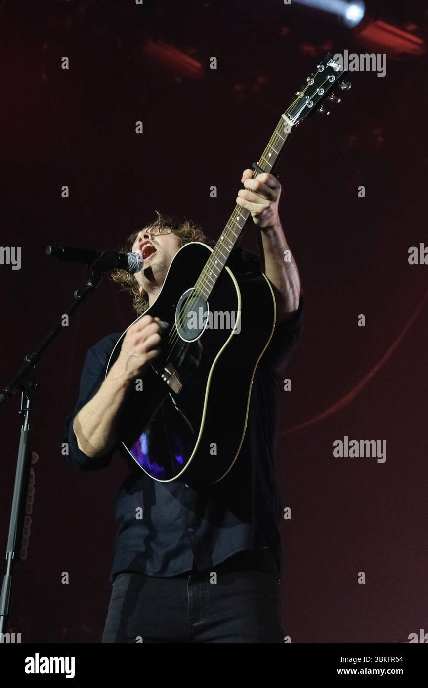 Newport, UK. 20th June, 2025. Australian singer songwriter, Dean Lewis ...
