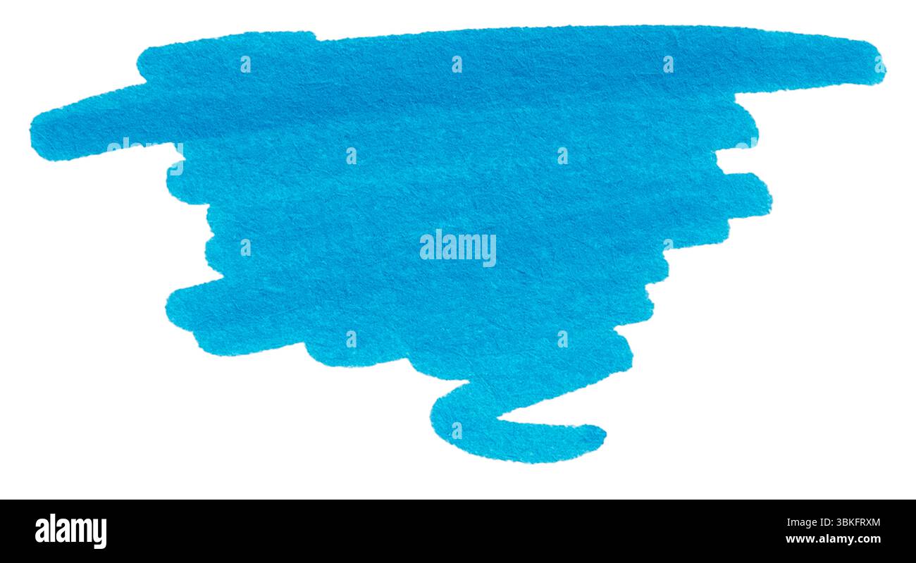 Hand-Drawn blue Highlight Scribble Isolated Stock Photo - Alamy
