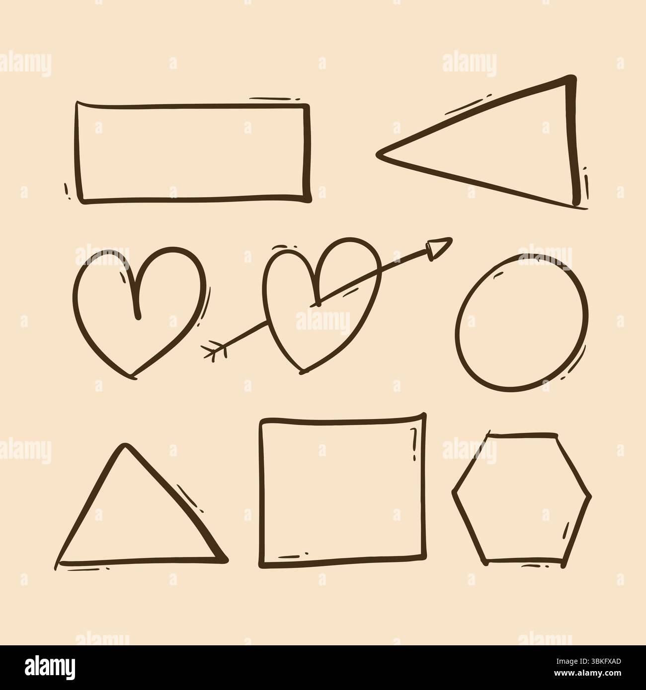 Flat style heart shapes hi-res stock photography and images - Alamy