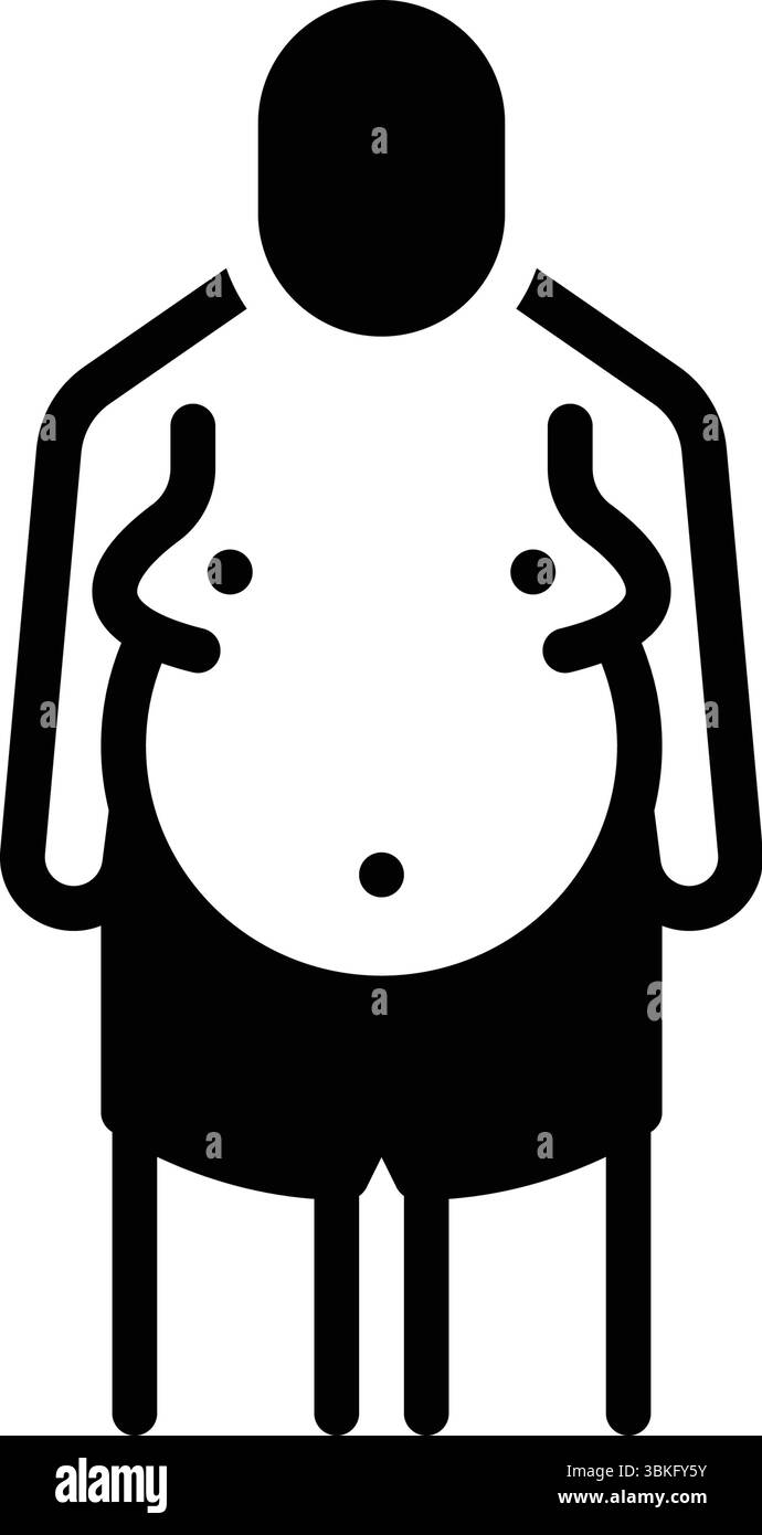 Icon for fat belly, fat Stock Vector Image & Art - Alamy