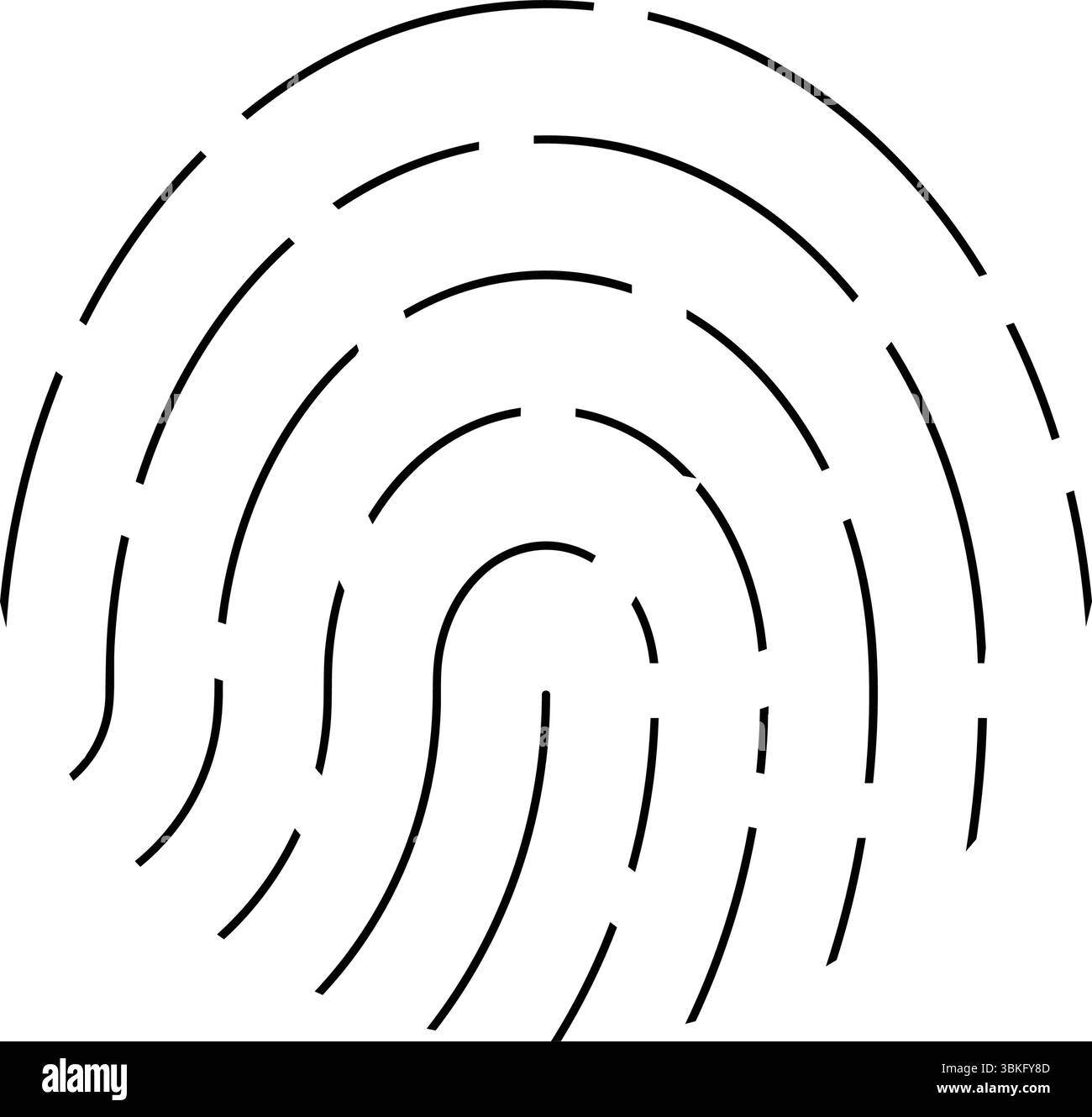 Biometric icon black line Cut Out Stock Images & Pictures - Alamy