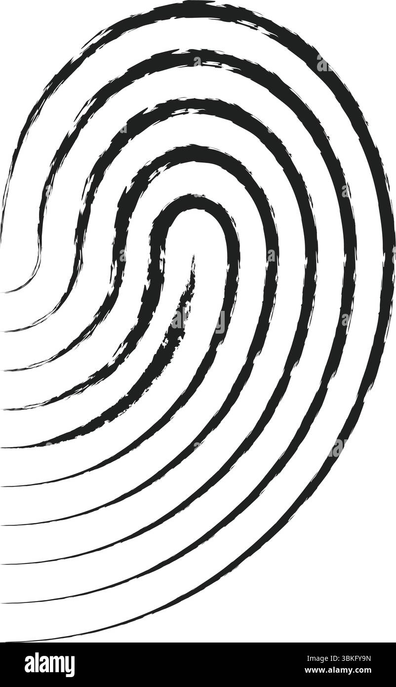 Fingerprint logo design creative Black and White Stock Photos & Images ...