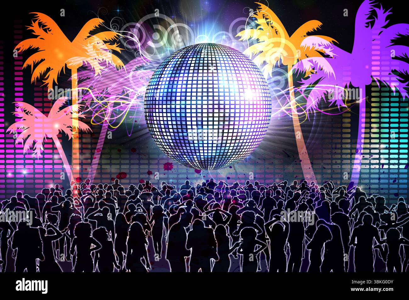 Digitally generated cool nightlife background Stock Photo - Alamy