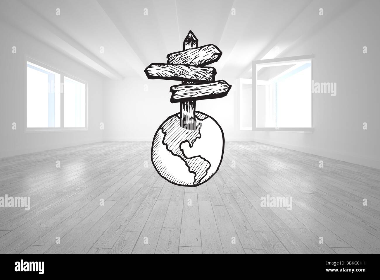 3d light arrow sign in hi-res stock photography and images - Alamy