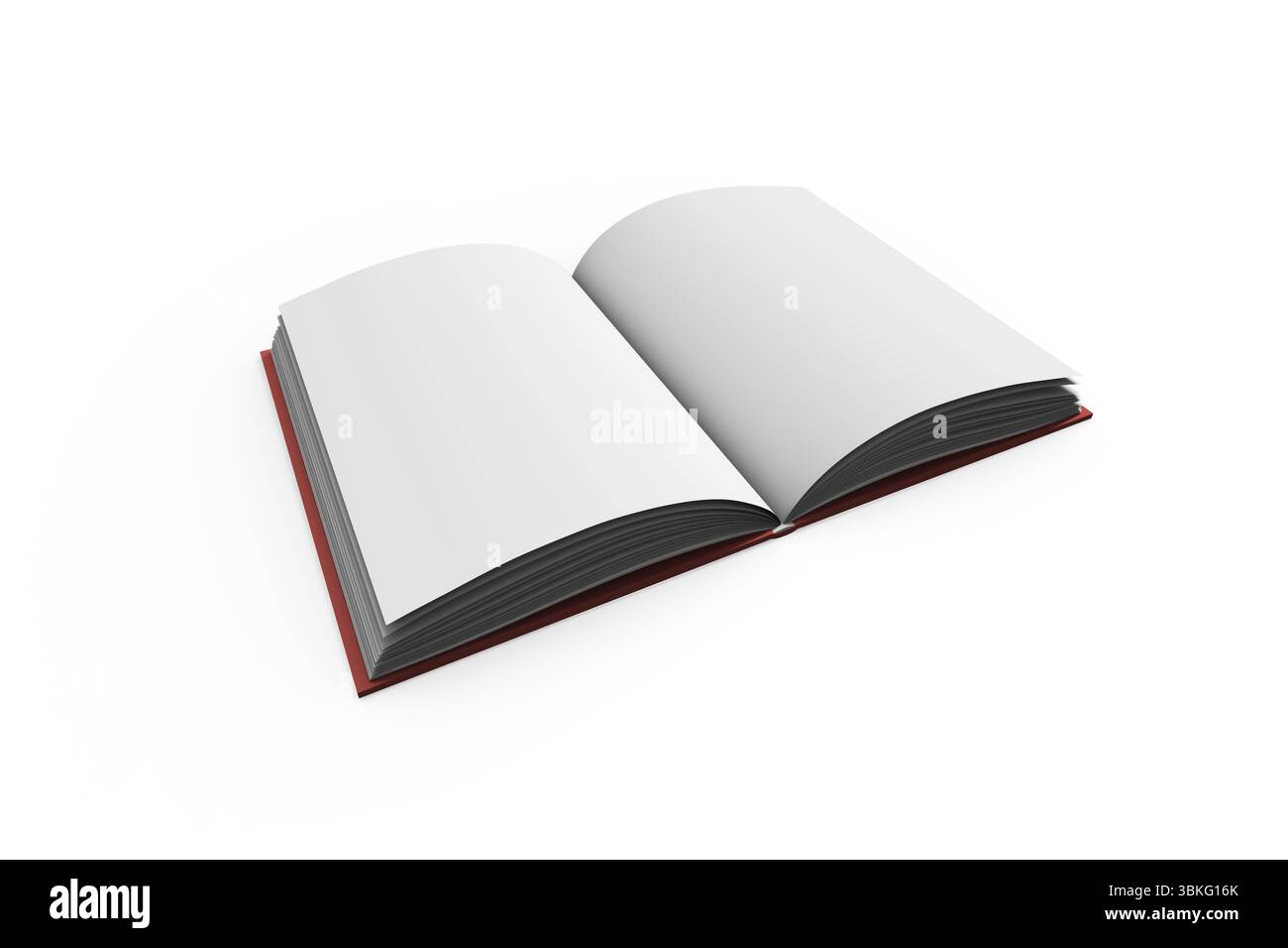 Blank book open spine template on white Cut Out Stock Images & Pictures ...