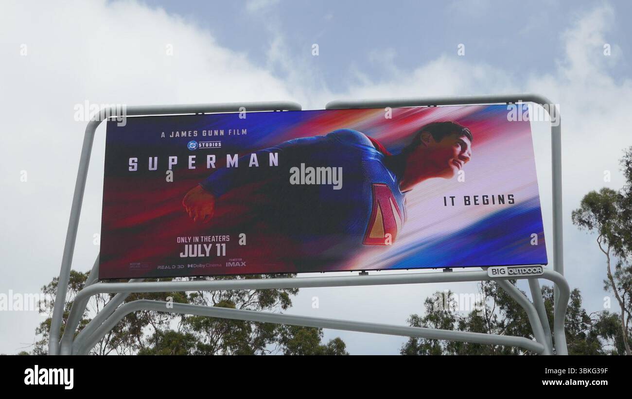 Los Angeles, California, USA 20th June 2025 Superman Billboard on ...