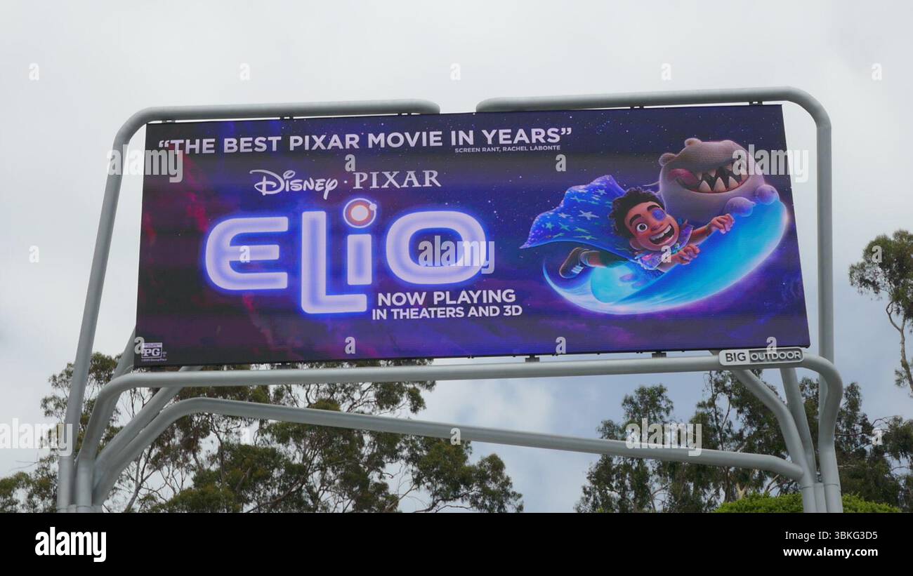 Los Angeles, California, USA 20th June 2025 Disney Pixar Elio Billboard ...